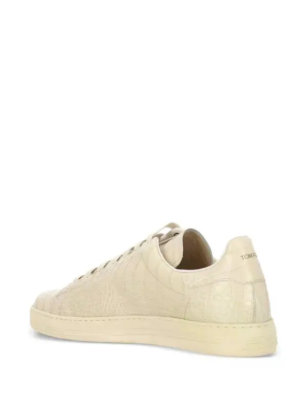 TOM FORD Croc-effect Low Top Sneakers - Neutrals