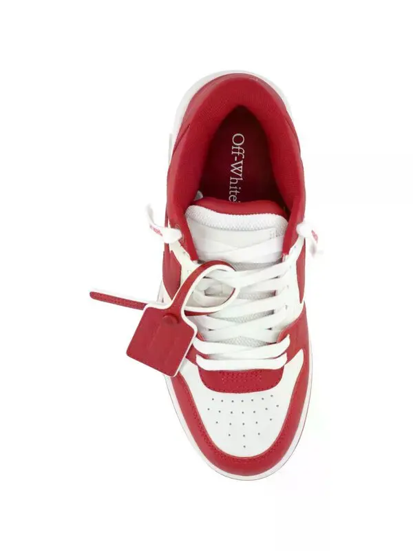 Off-White Cutout Detail Sneakers - Red