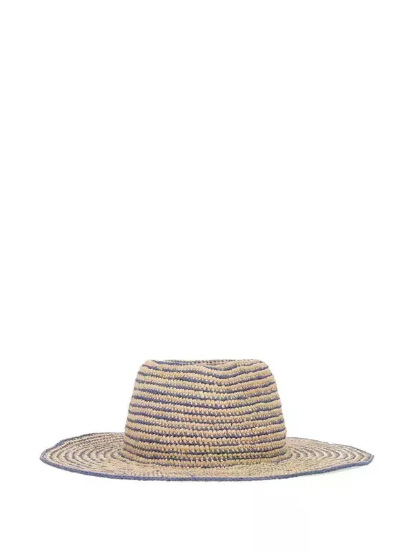 Helen Kaminski Striped Raffia Hat - Neutrals