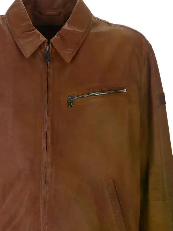 Peuterey Zip Leather Jacket