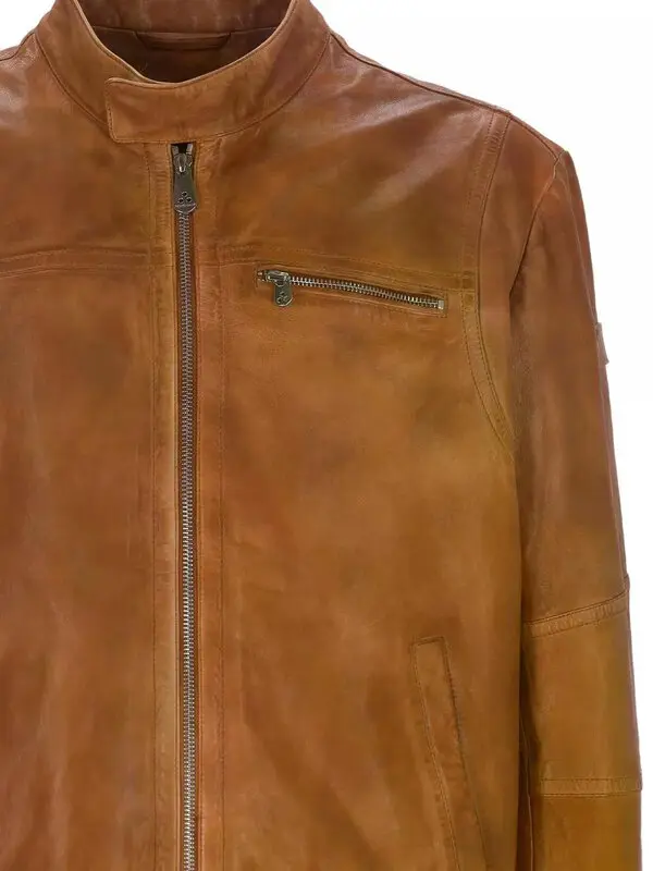 Peuterey Zipped Leather Jacket