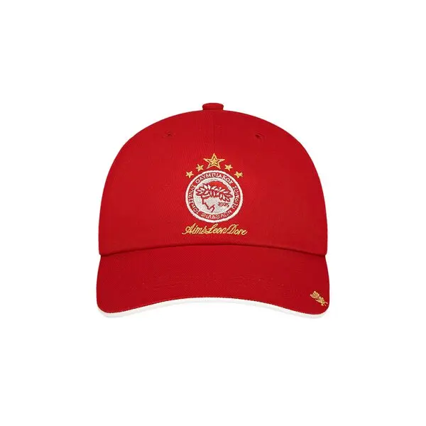 Aimé Leon Dore X Olympiacos F.c. Logo Cap - Red