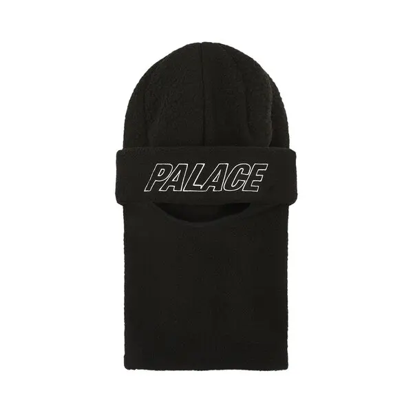 PALACE Fleece Facewarmer Beanie - Black