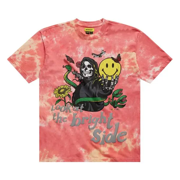 MARKET Smiley Look At The Bright Side Tee - Pink