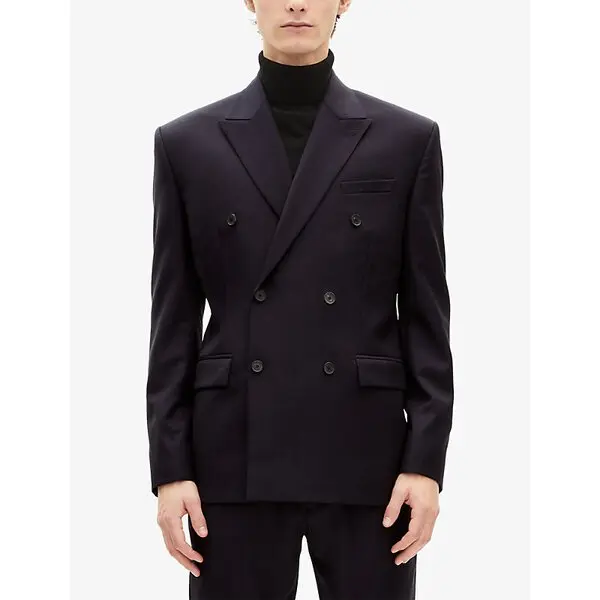 The Kooples Double-breasted Peak-lapel Wool Blazer