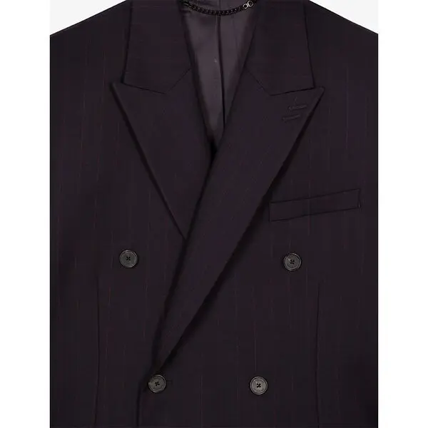 The Kooples Double-breasted Peak-lapel Wool Blazer