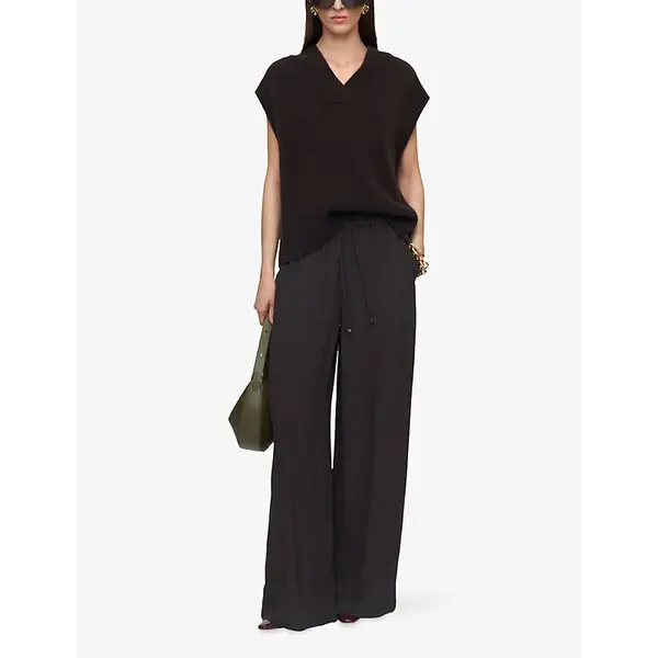 JOSEPH Dee Crepe Wide-leg Trousers