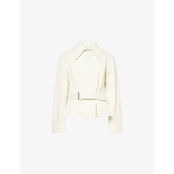 Givenchy Belted Cotton-wool Jacket - Ivory