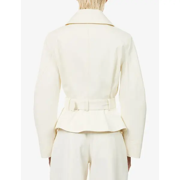 Givenchy Belted Cotton-wool Jacket - Ivory