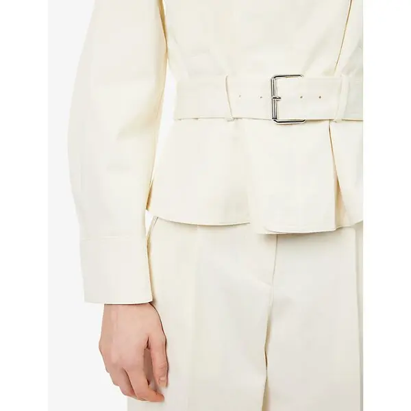 Givenchy Belted Cotton-wool Jacket - Ivory