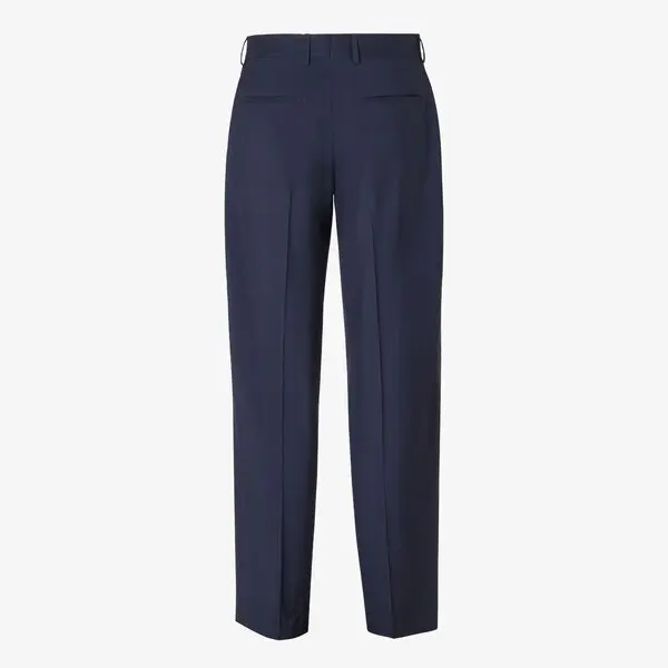 Fendi Tailored Dark Wool Trousers - Blue