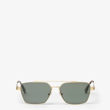 Fendi Metal Pilot Sunglasses - Gold
