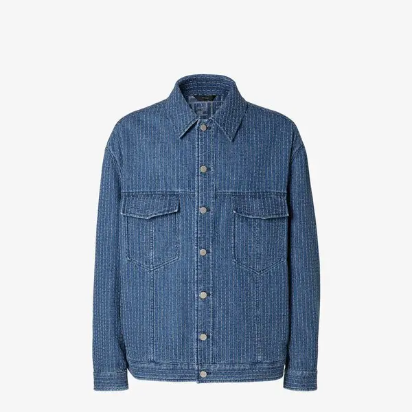 Fendi Oversized Denim Jacket - Blue