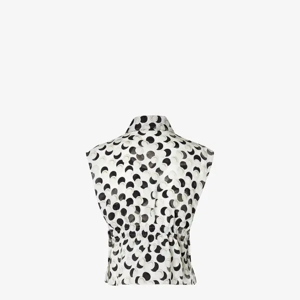 Fendi Sleeveless Silk Jacquard Top
