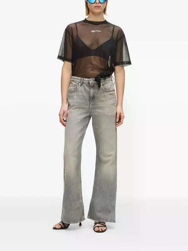 Karl Lagerfeld Five-pocket Flare Jeans - Grey