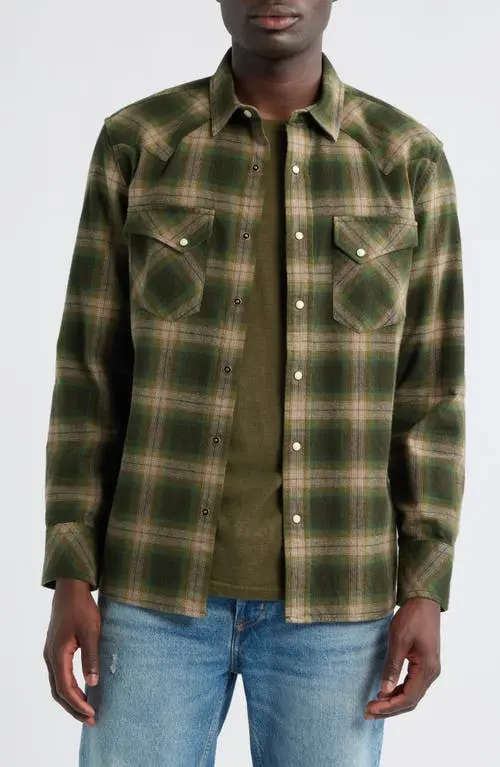 Pendleton Wyatt Plaid Cotton Snap-up Shirt