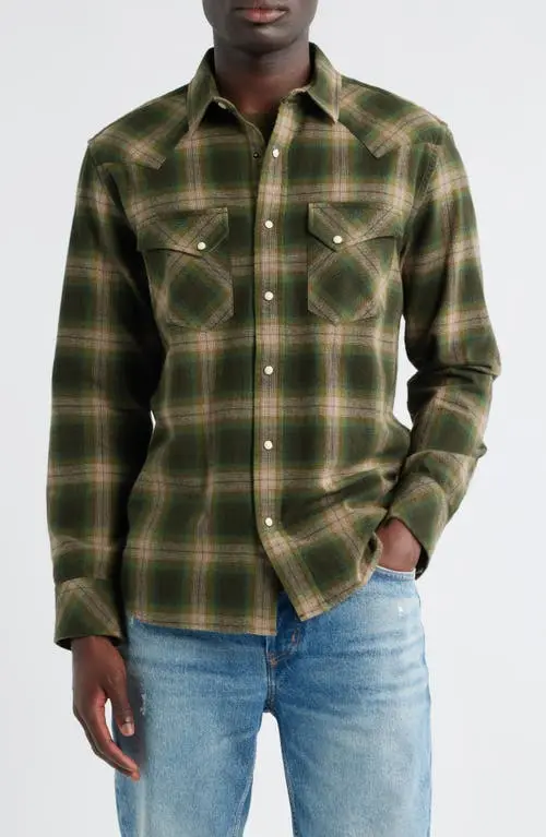 Pendleton Wyatt Plaid Cotton Snap-up Shirt