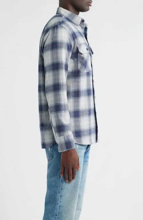 Pendleton Burnside Plaid Flannel Button-up Shirt - Grey/navy Plaid