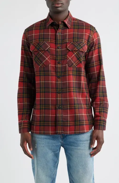 Pendleton Burnside Plaid Flannel Button-up Shirt - Red Multi Plaid