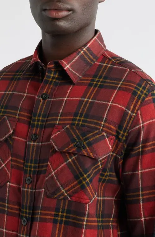 Pendleton Burnside Plaid Flannel Button-up Shirt - Red Multi Plaid