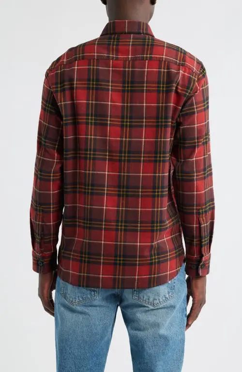 Pendleton Burnside Plaid Flannel Button-up Shirt - Red Multi Plaid