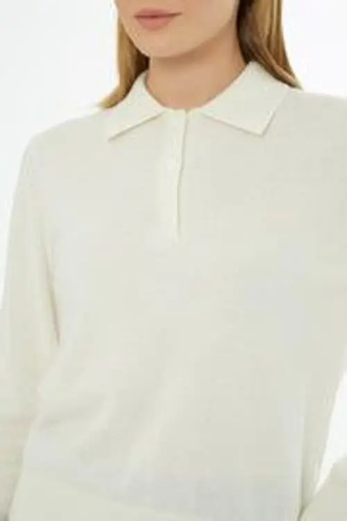 GIZIA Wool Cashmere Button-front Shirt