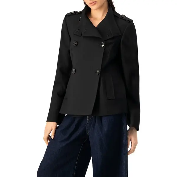 IVONNE High Neck Double-breasted Coat