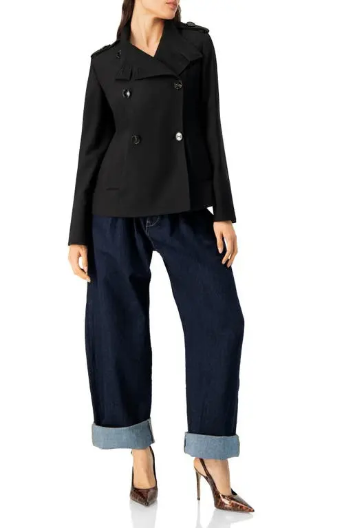 IVONNE High Neck Double-breasted Coat
