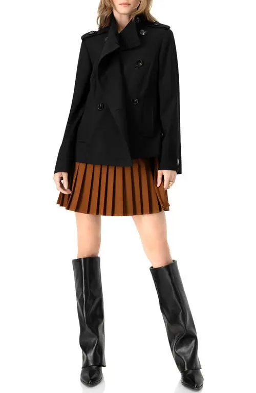 IVONNE High Neck Double-breasted Coat