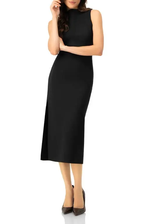 IVONNE Sleeveless Midi Dress With Slit