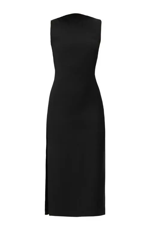 IVONNE Sleeveless Midi Dress With Slit