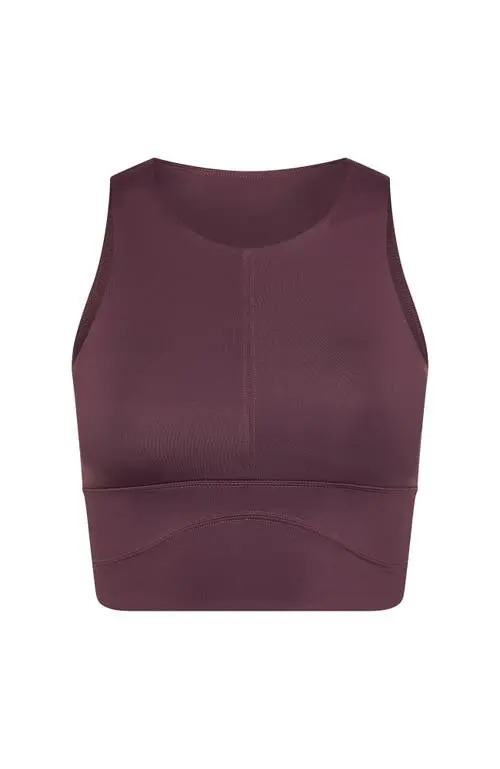 BORN LIVING YOGA Saori Support Sport Top - Dark Cherry