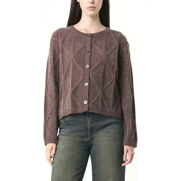 VELEZ Knitted Cardigan - Dark Brown