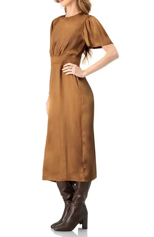 IVONNE Satin Midi Dress