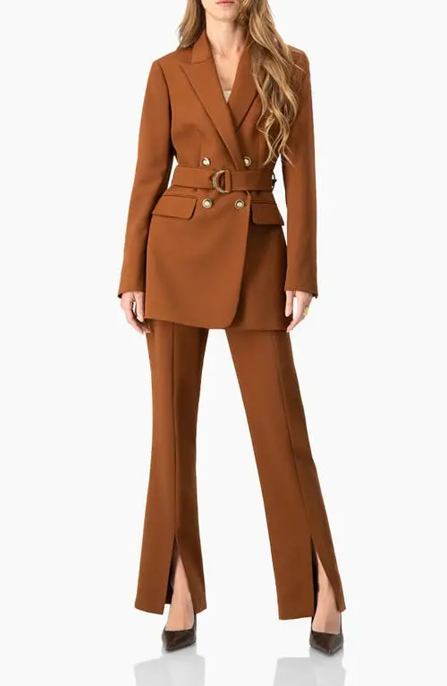 IVONNE Straight-leg Trousers With Slits