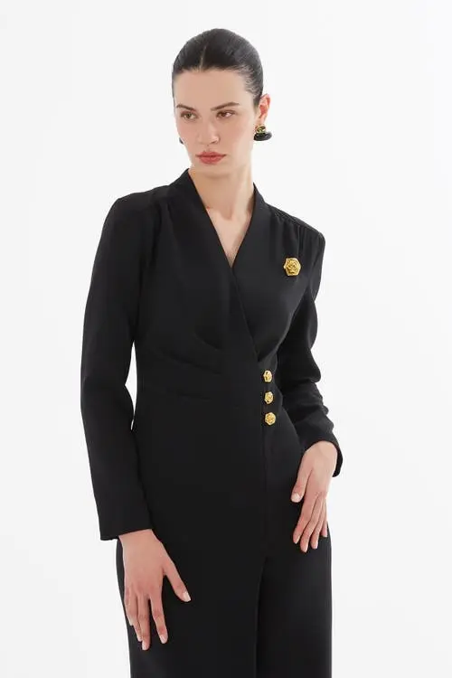 GIZIA Wrap Dress With Front Slit