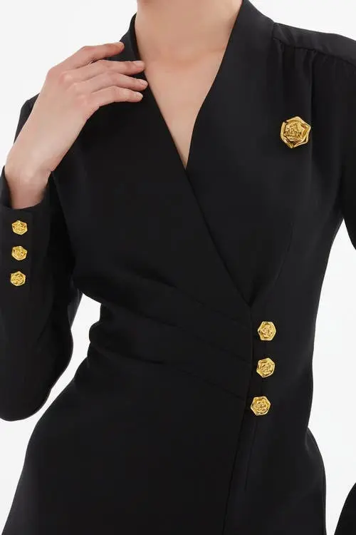 GIZIA Wrap Dress With Front Slit