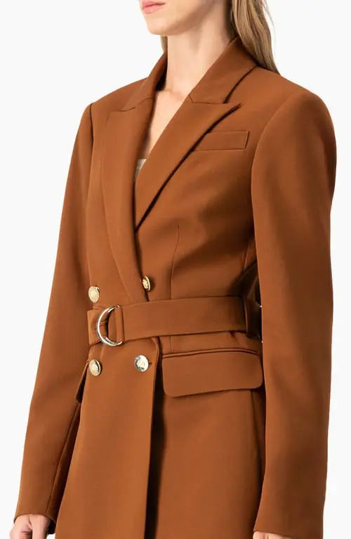 IVONNE Double-breasted Blazer With Tie Detail