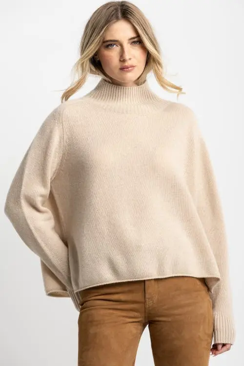 Lisa Todd Cashmere Speakeasy Sweater - Latte
