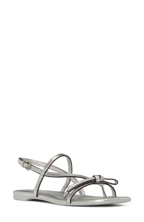 Kate Spade New York Loop Metallic Ankle Strap Sandal - Silver