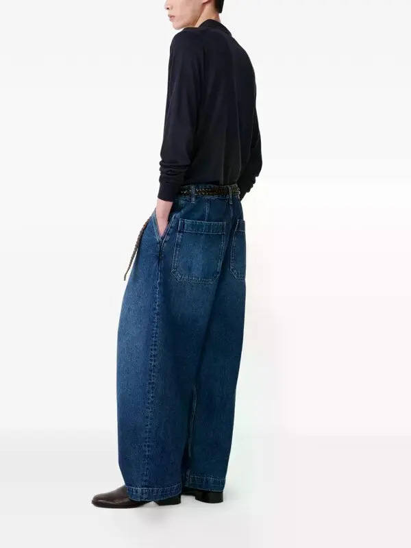 Studio Nicholson Puch Pleat Wide Leg Jeans