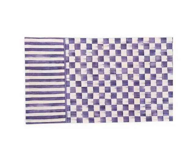 MACKENZIE-CHILDS Violet Check Table Runner