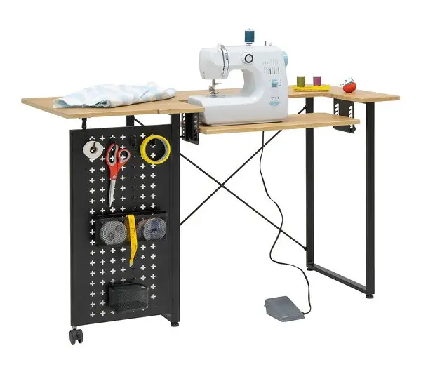 SEW READY Pivot Sewing Table With Swingout Stor Age Panel - One-color