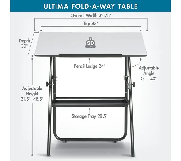 STUDIO DESIGNS HOME Studio Design Ultima Height Adjustable Folding Able