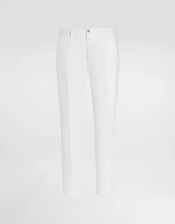 Dolce & Gabbana Regular Fit Linen Pants - White