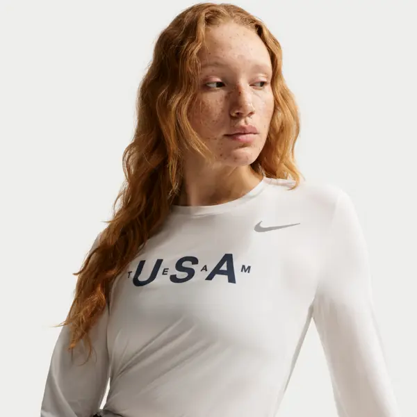 Nike Team Usa Dri-fit Long-sleeve Top