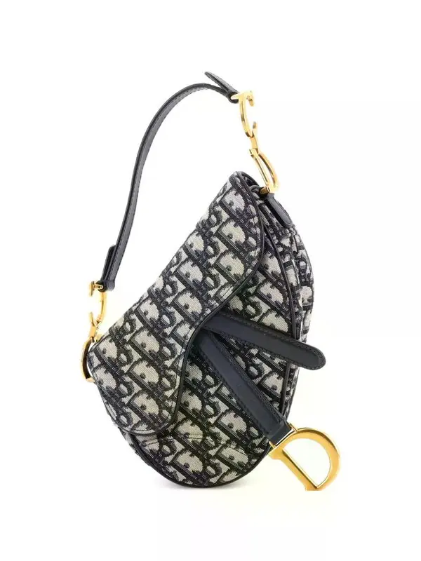 Dior Saddle Handbag Oblique Canvas Mini Shoulder Bag - Blue