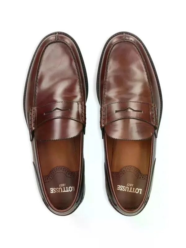 LOTTUSSE Panelled Penny Loafers
