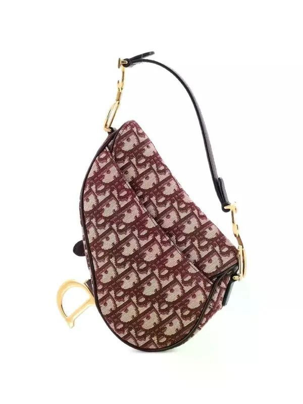Dior Saddle Handbag Oblique Canvas Mini Shoulder Bag - Red