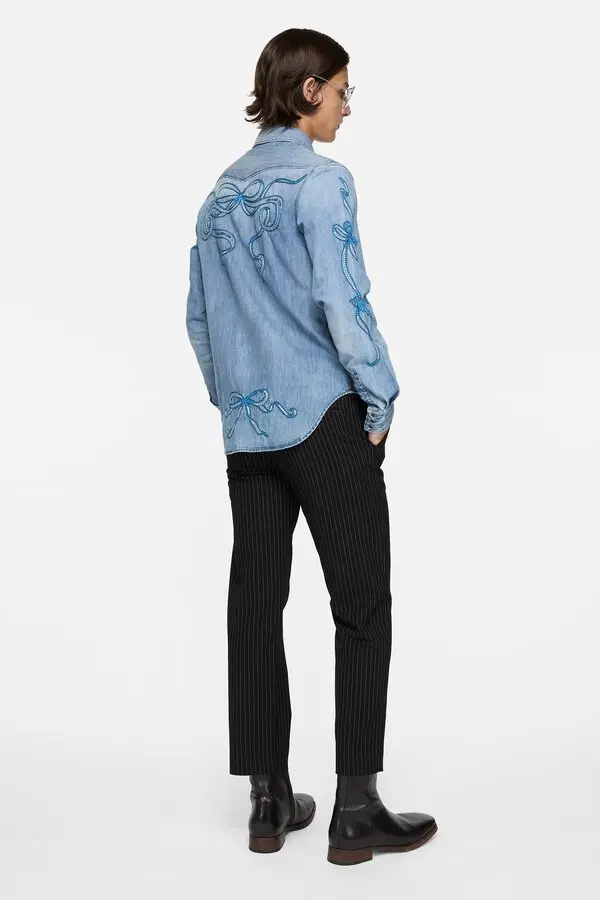 Acne Studios Embroidered Denim Shirt